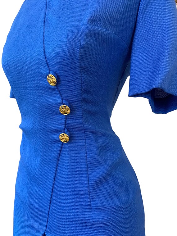 Royal Blue First Lady Woven Dress - Gem