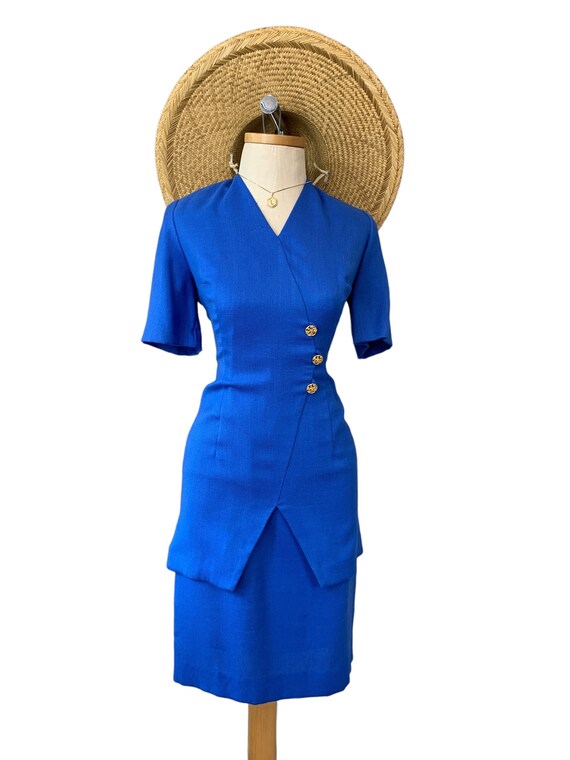 Royal Blue First Lady Woven Dress - Gem
