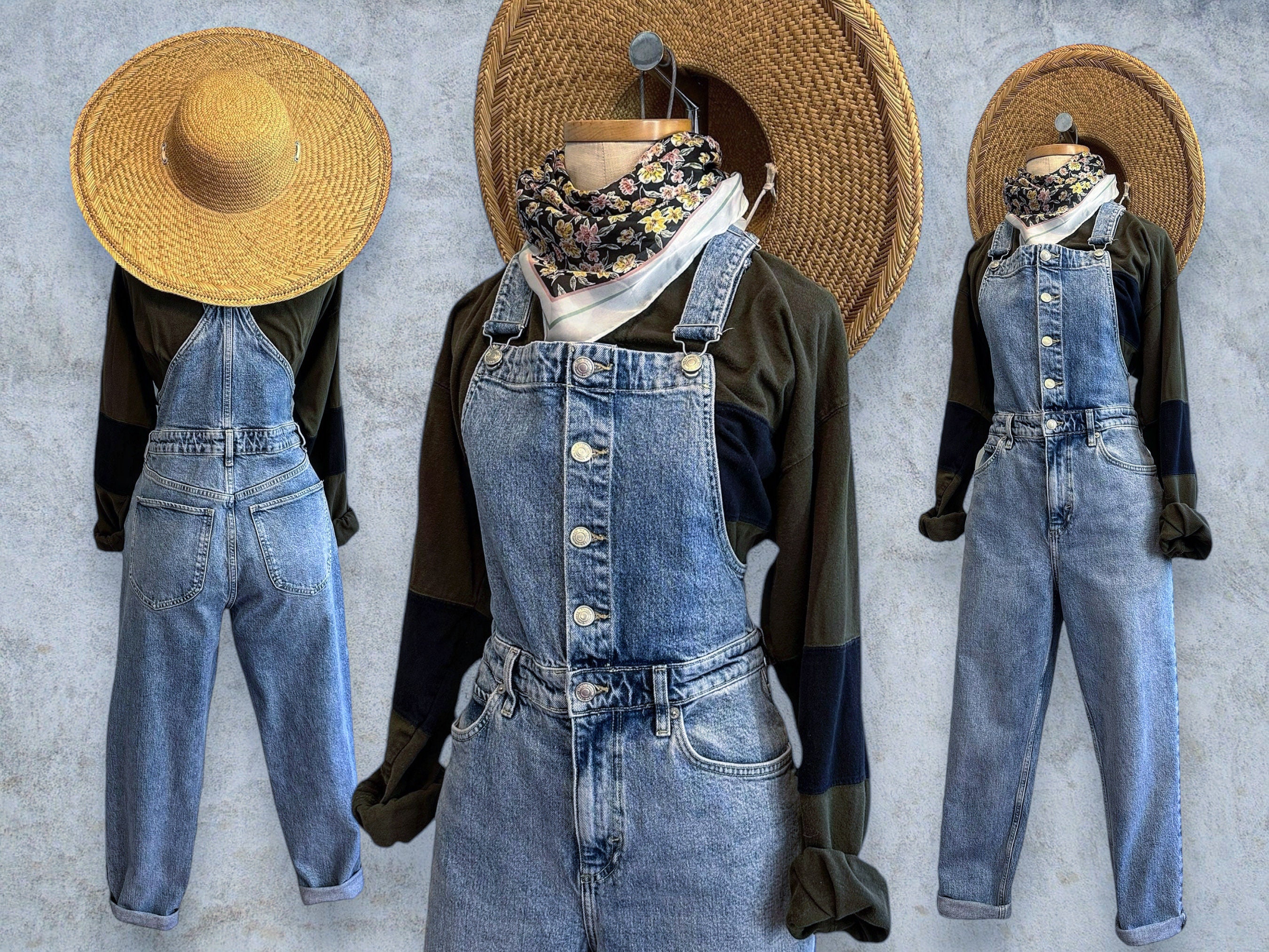 Light Wash Overalls - Etsy
