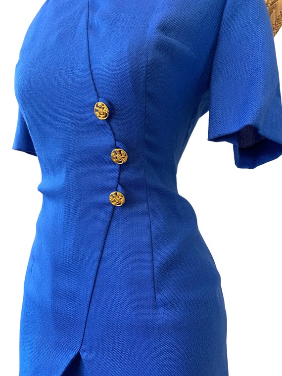 Royal Blue First Lady Woven Dress - Gem