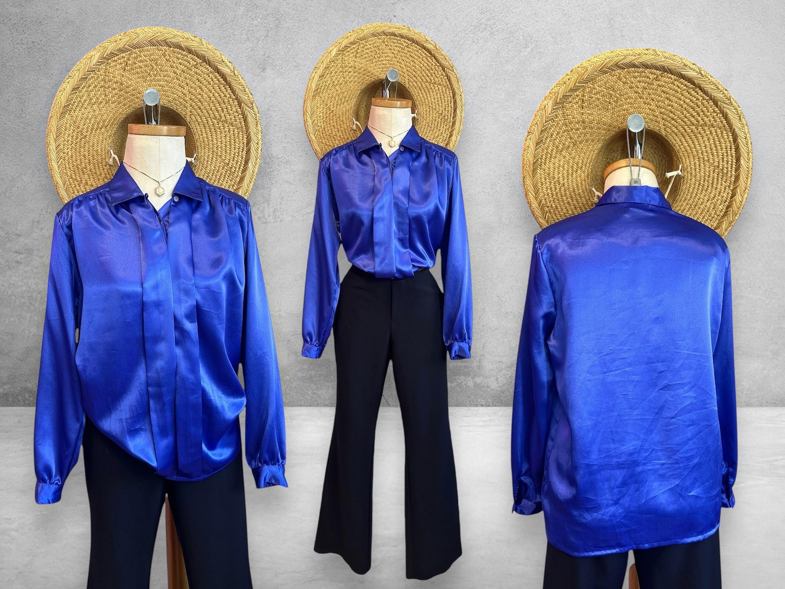 Royal Blue Button Down - Etsy