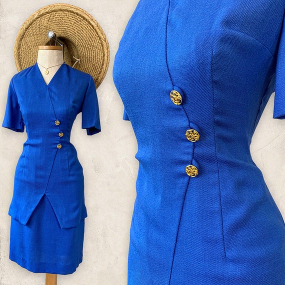 Royal Blue First Lady Woven Dress - Gem