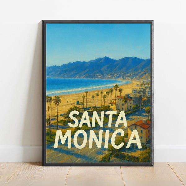 Santa Monica Poster - Etsy