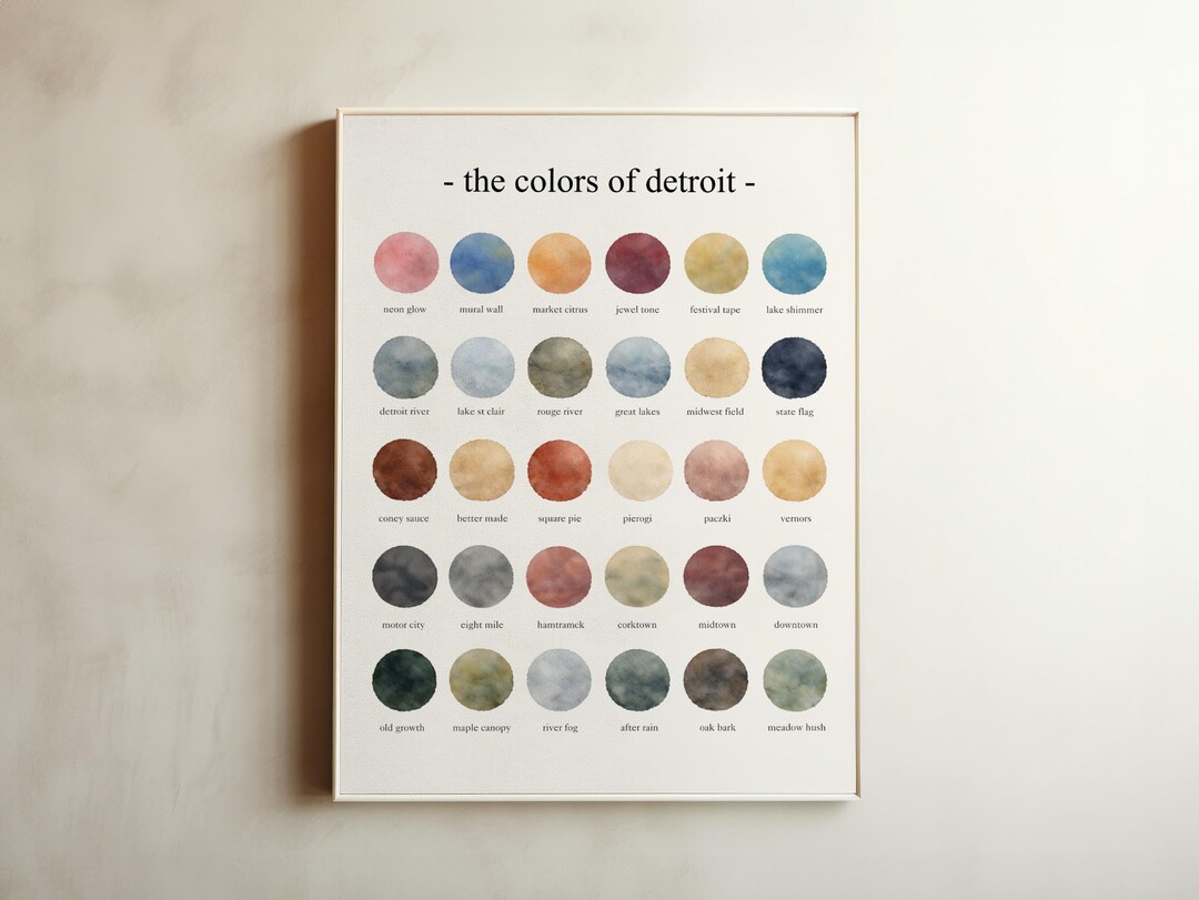 The Colors of Detroit – Watercolor Print - Etsy