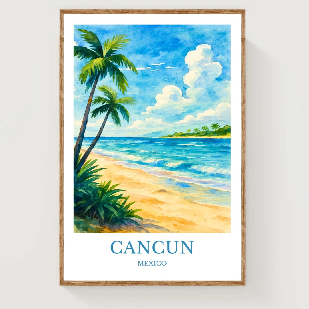 Cancun Poster - Etsy
