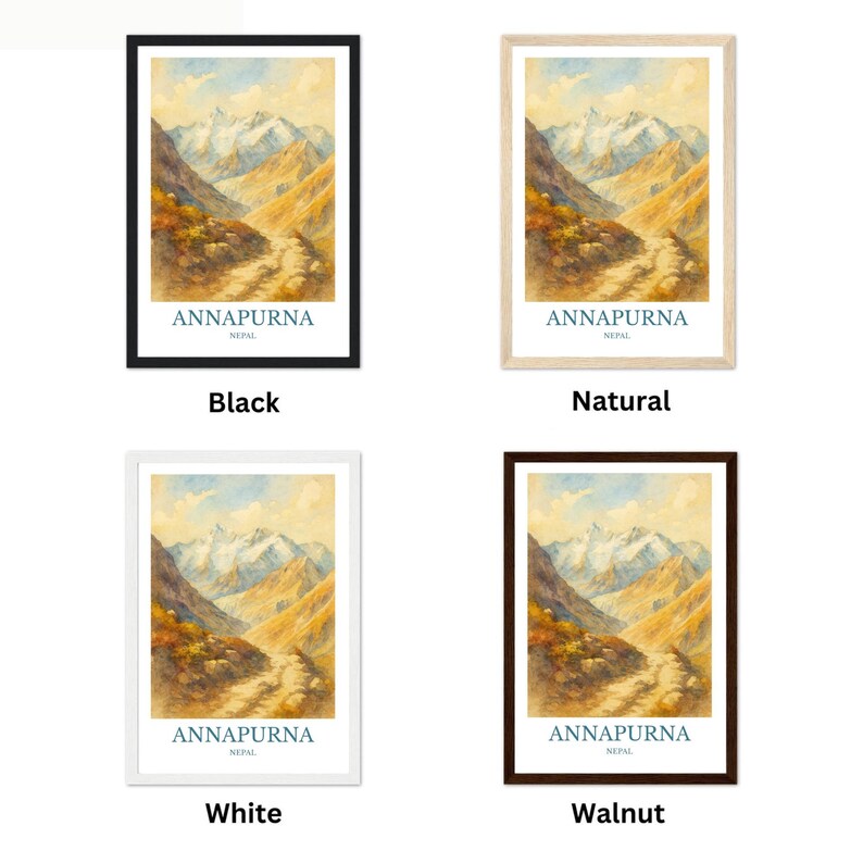 Annapurna, Watercolor Design Poster, Nepal Print, Annapurna Wall Art - Etsy