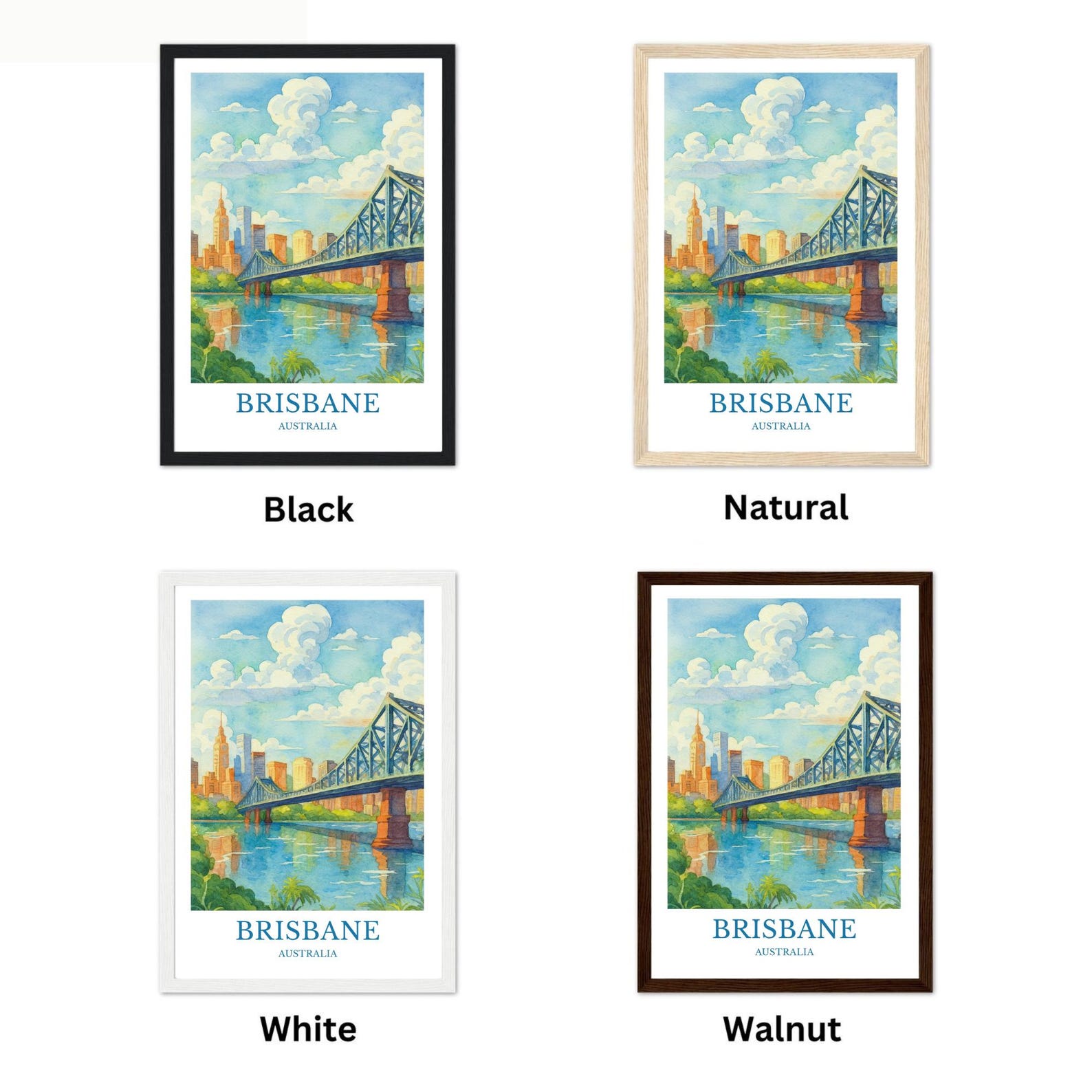Brisbane Poster - Etsy