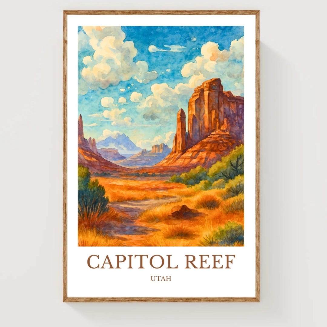 Capitol Reef Poster - Etsy