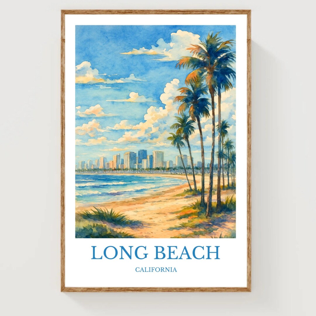 Long Beach Poster - Etsy