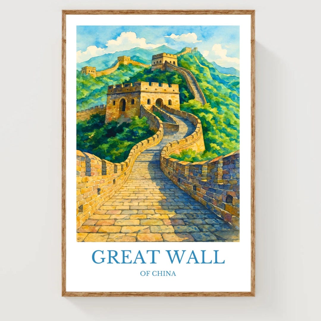 Great Wall Poster - Etsy