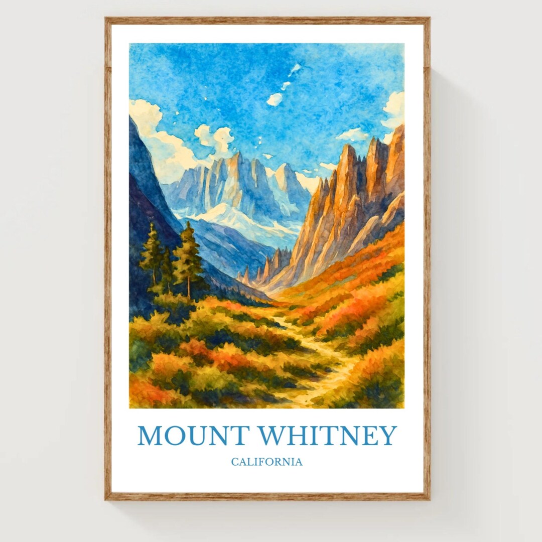 Mount Whitney Poster - Etsy