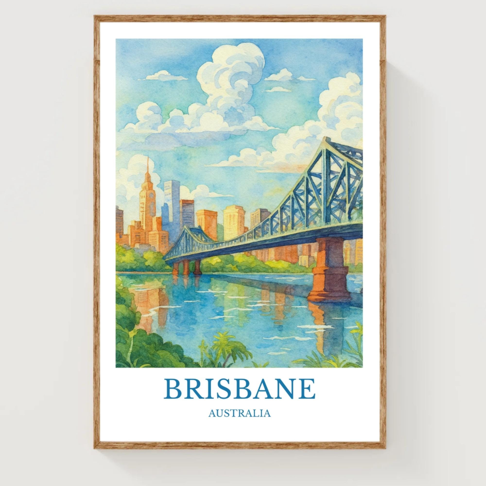 Brisbane Poster - Etsy