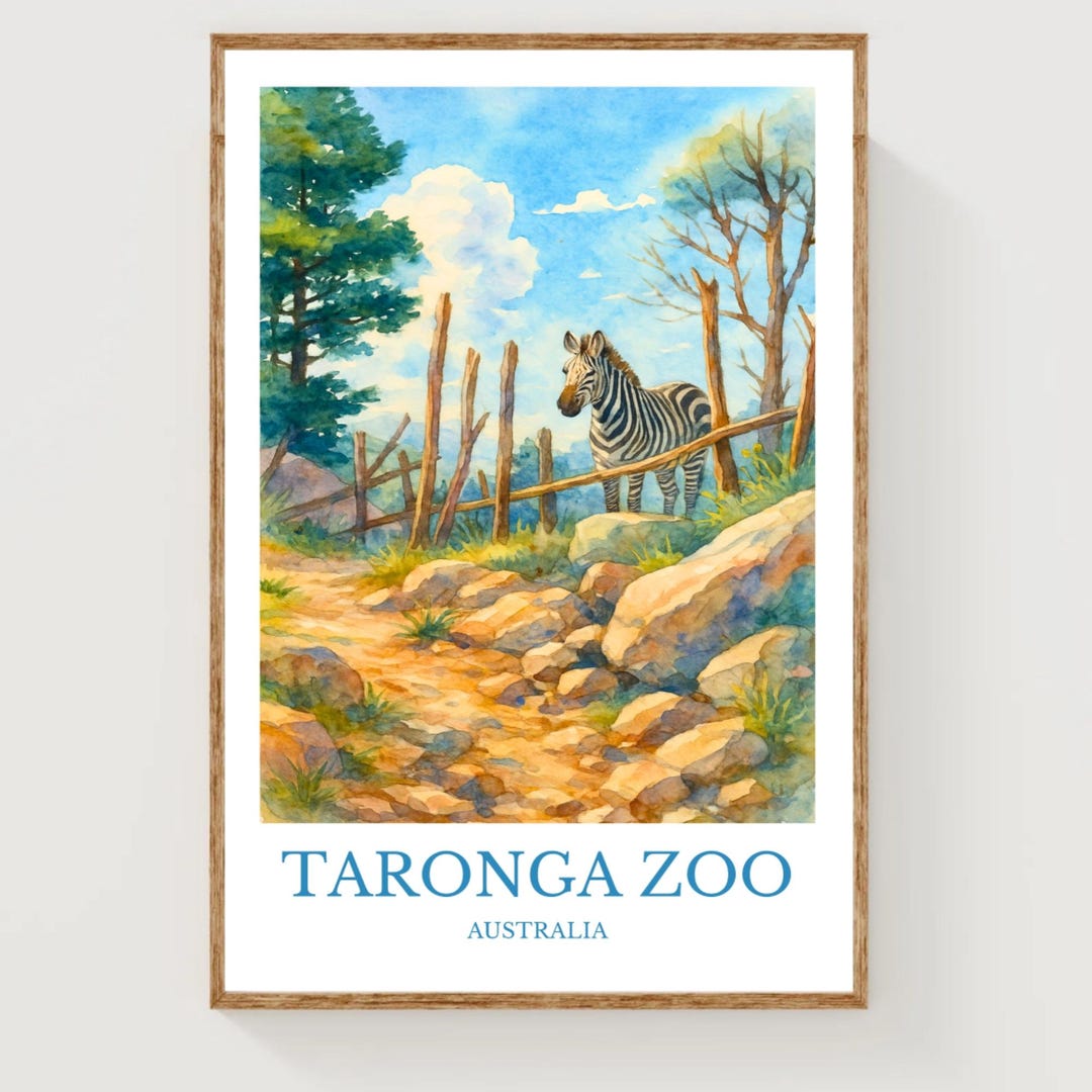 Póster del zoológico de Taronga - Etsy México