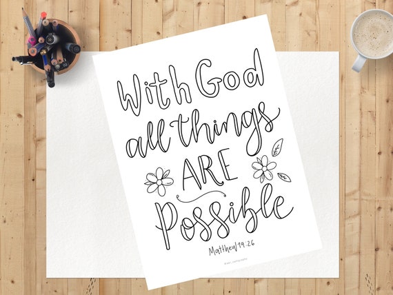 Matthew 19 26 Coloring Pages