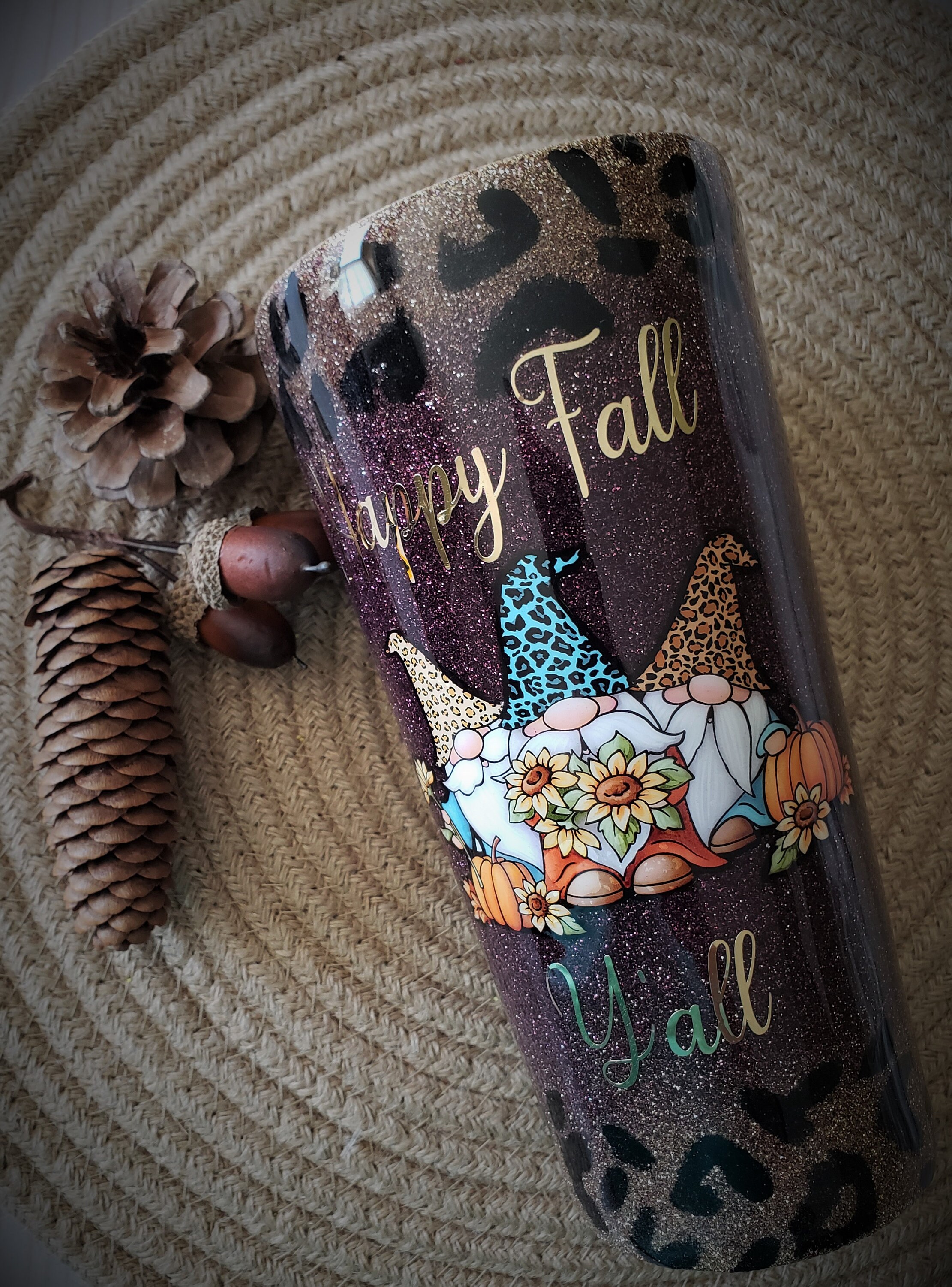 Happy Fall Y'all Cute Fall Gnomes with Leopard Print | Etsy