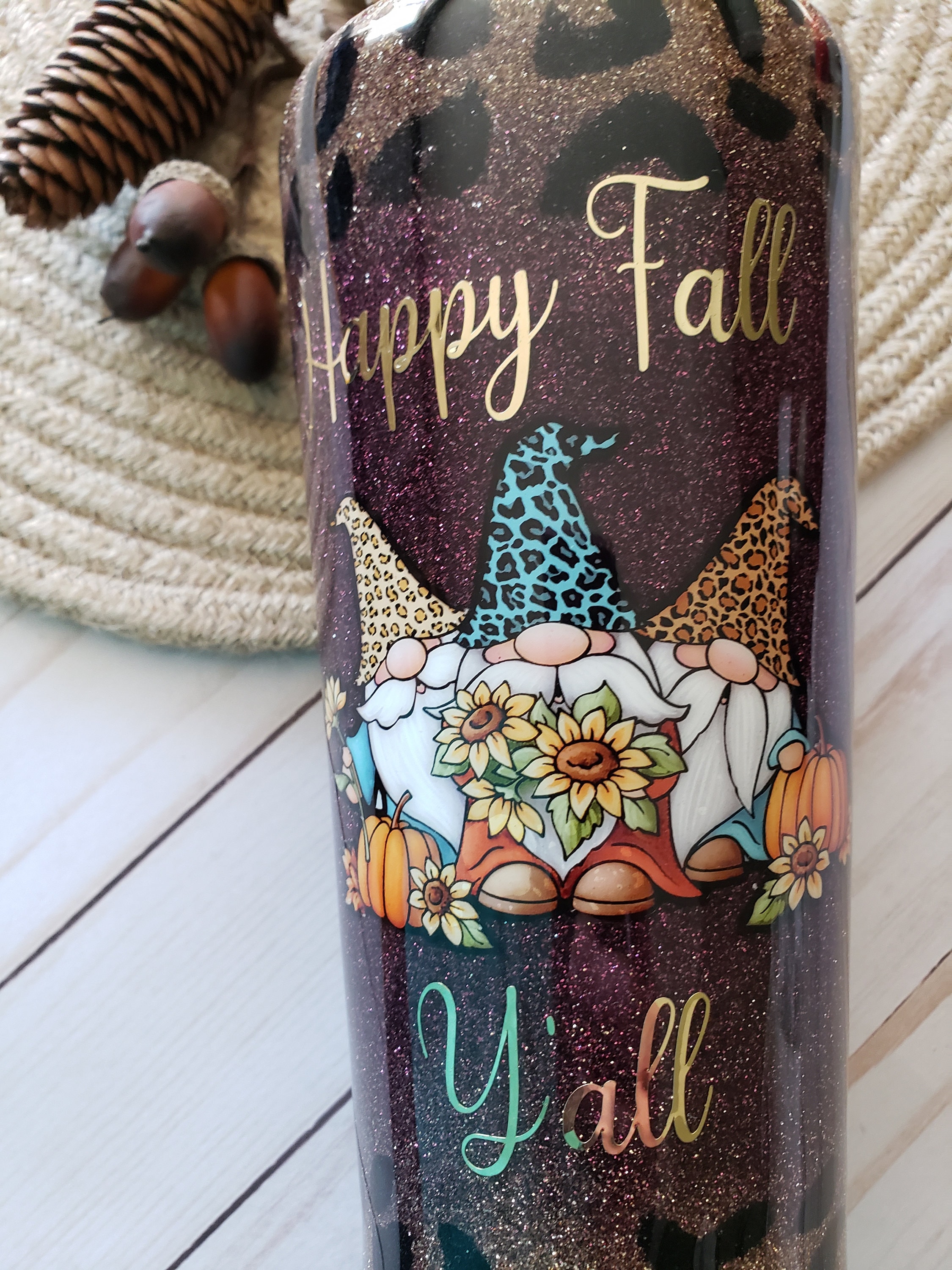 Happy Fall Y'all Cute Fall Gnomes With Leopard Print | Etsy