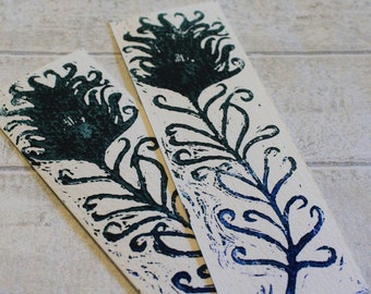 Feather Lino Print - Etsy