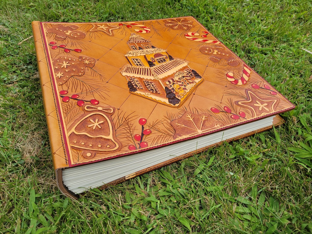 15"x15" Large Custom Leather Book / Scrapbook / Large Personalized ...