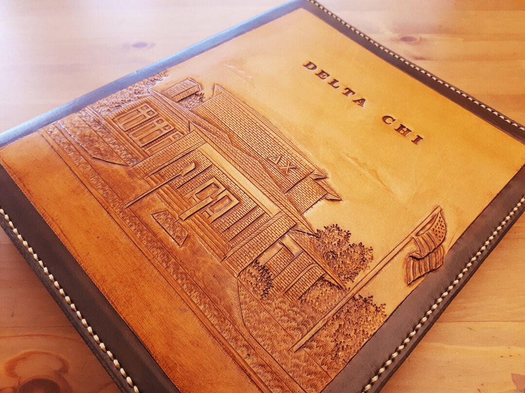 Custom Leather Photo Album / Personalized Handmade Photo Album / Carved ...