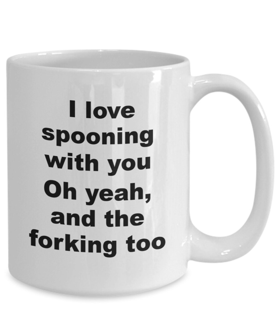 I Love Spooning Mug Coffee Cup Naughty Couples Mug Spooning and Forking ...