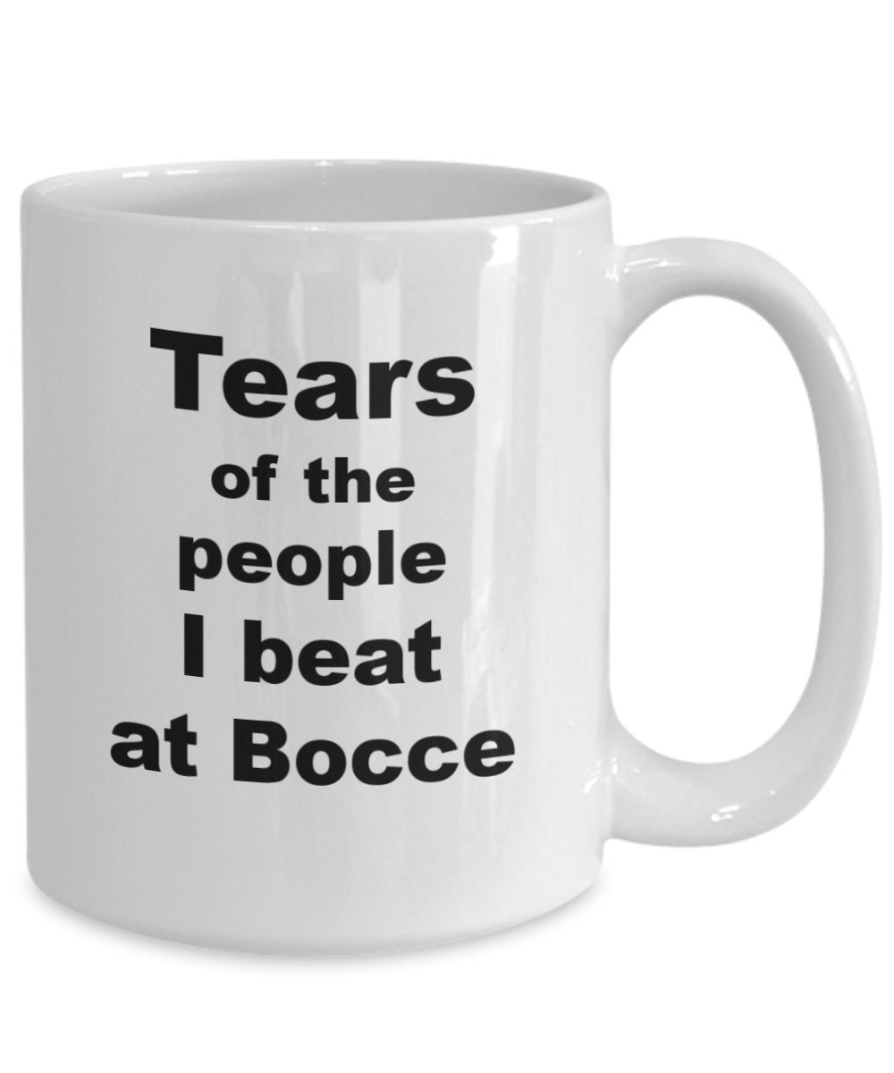 Funny Bocce Player Mug Coffee Cup | for Bocce Buff | Gift for Bocce ...