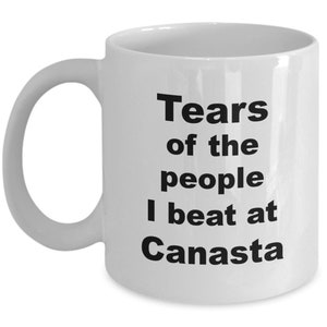 Funny Canasta Player Mug Coffee Cup | Fun Prize, Award, Gift for ...