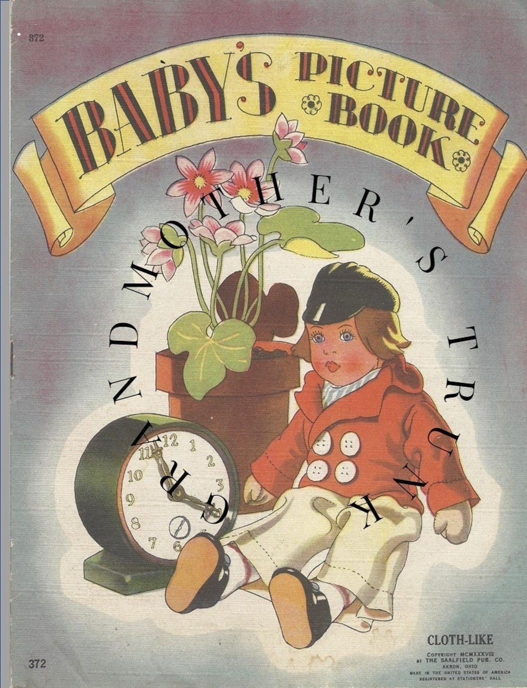 Vintage 1938 Baby's Picture Book W/ Coloring Pages [instant Digital ...