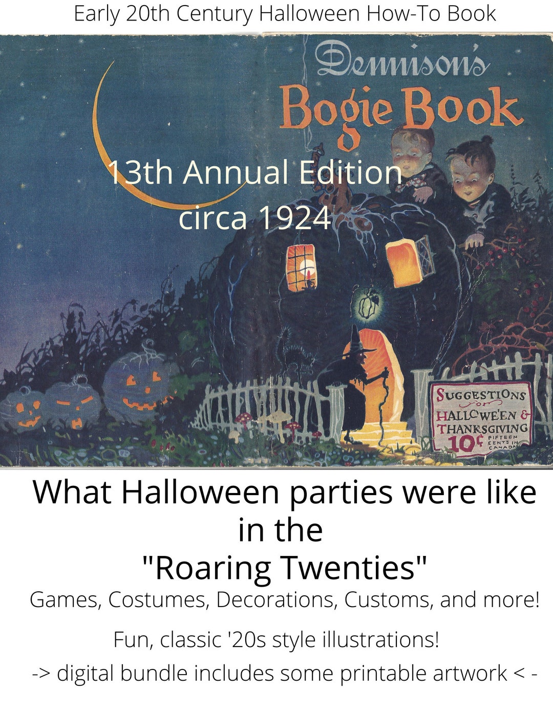 Vintage Dennison Halloween Decorations & Costume Ideas [instant Digital ...