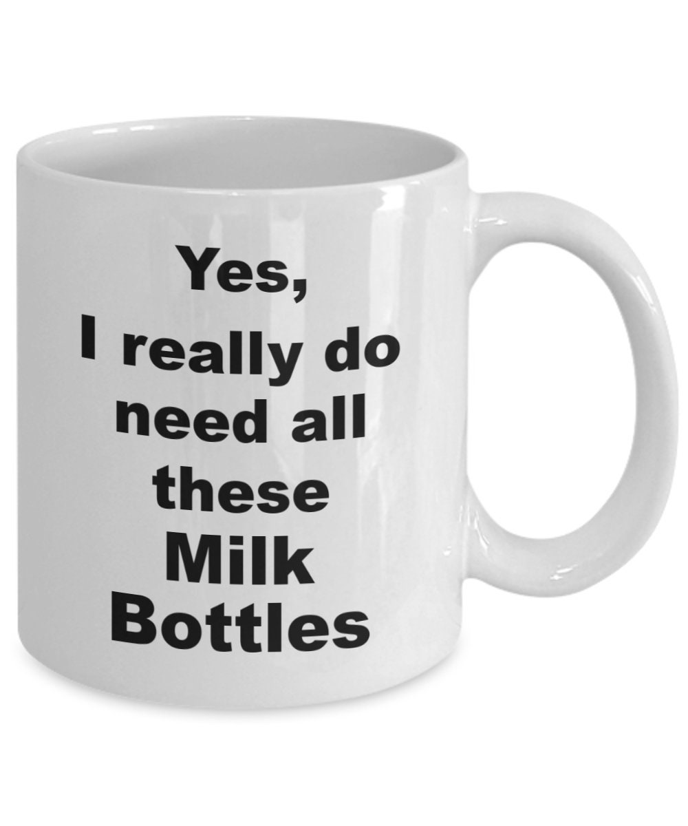 Funny Milk Bottle Collector Mug Coffee Cup, Milk Bottle Collecting ...