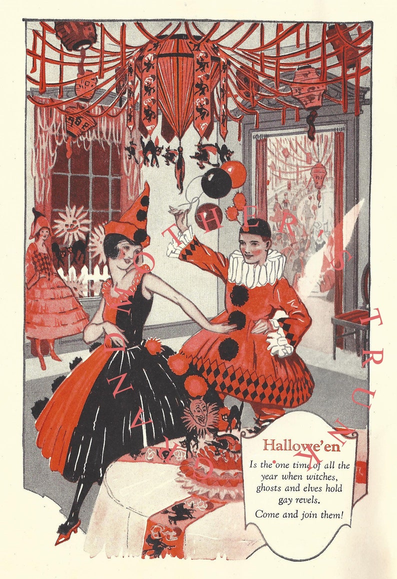 Vintage Dennison Halloween Decorations & Costume Ideas [instant Digital ...