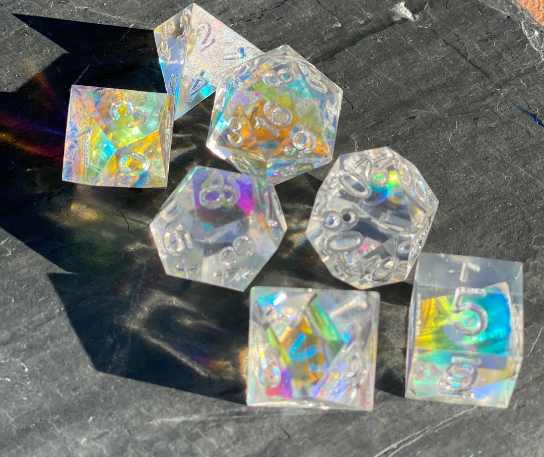 Dunamancy Prismatic And Multi Dimensional Sharp Edge Clear Resin Dice