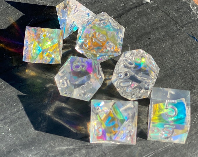 Dunamancy Prismatic and Multi-dimensional Sharp Edge Clear Resin Dice ...