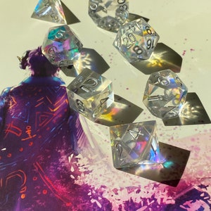 Dunamancy Prismatic and Multi-dimensional Sharp Edge Clear Resin Dice ...