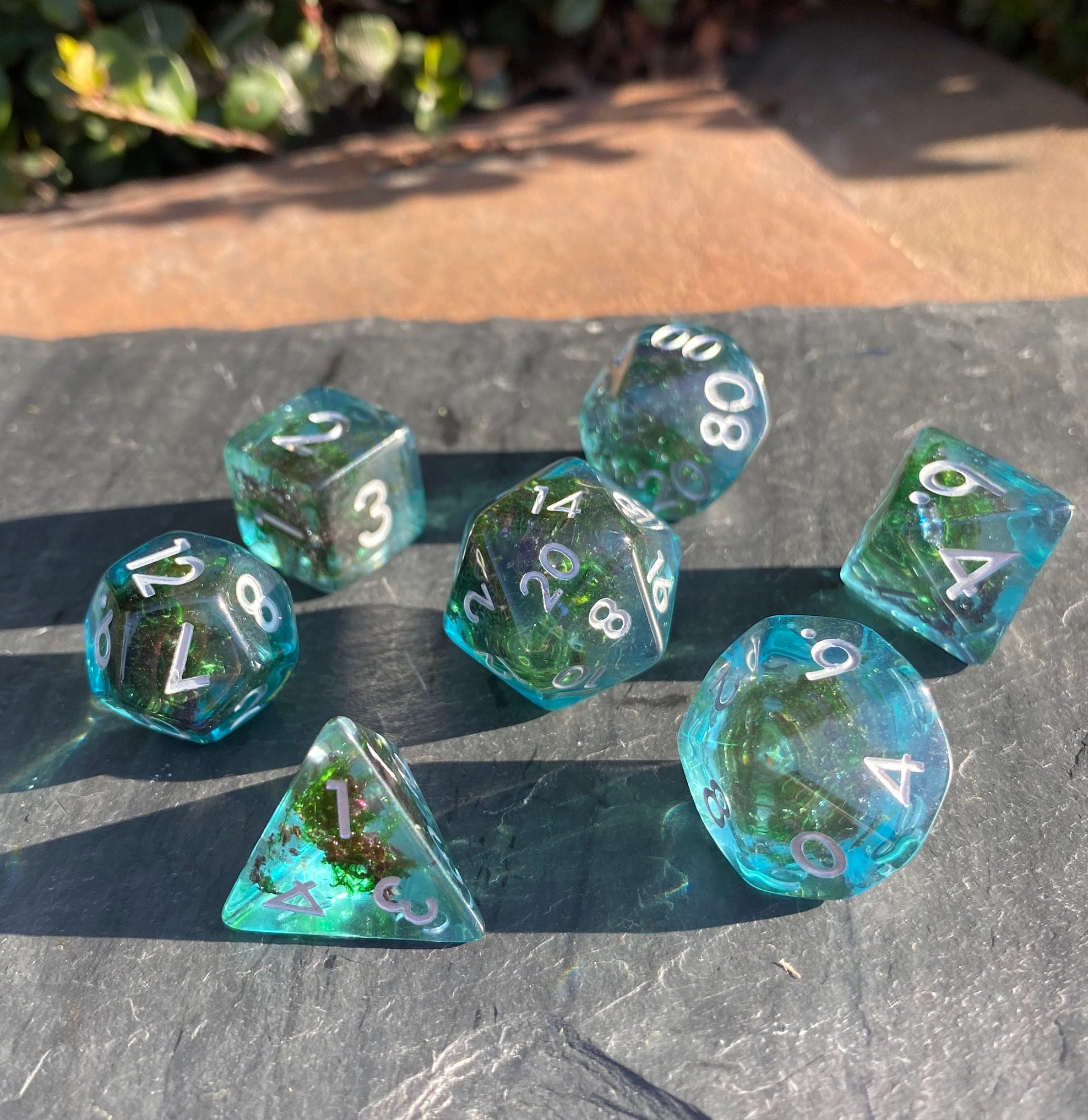 Control Water Smooth and Mysterious Deep Teal Resin Dice Set | Etsy