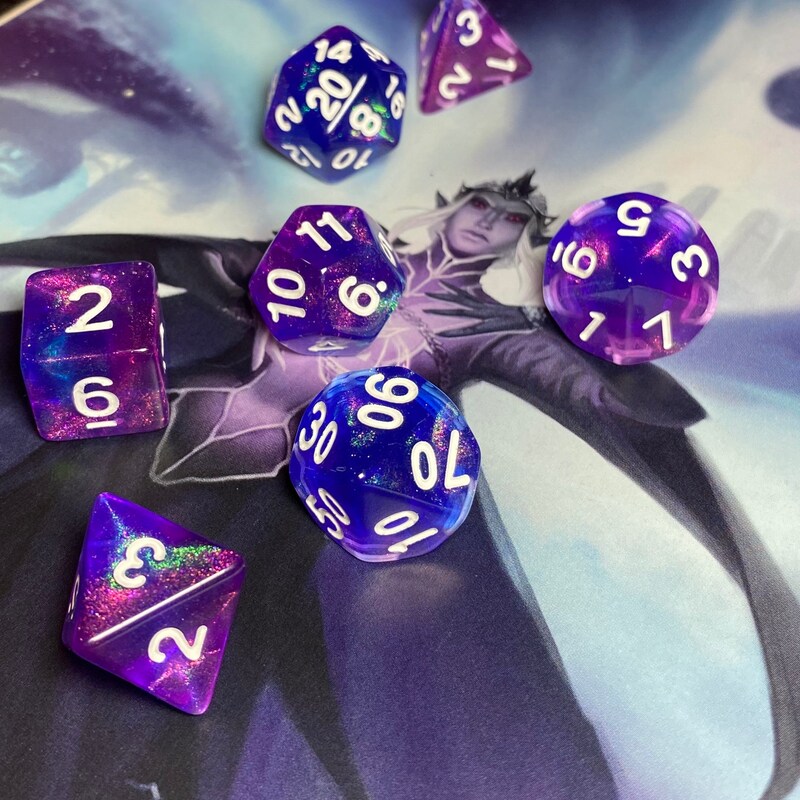 Purple Dice Set - Etsy