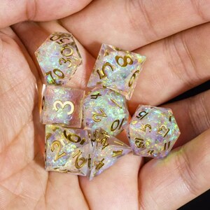 Minute Meteors MINI Sharp Edge Dice Set New Style Prismatic Tiny Dice ...