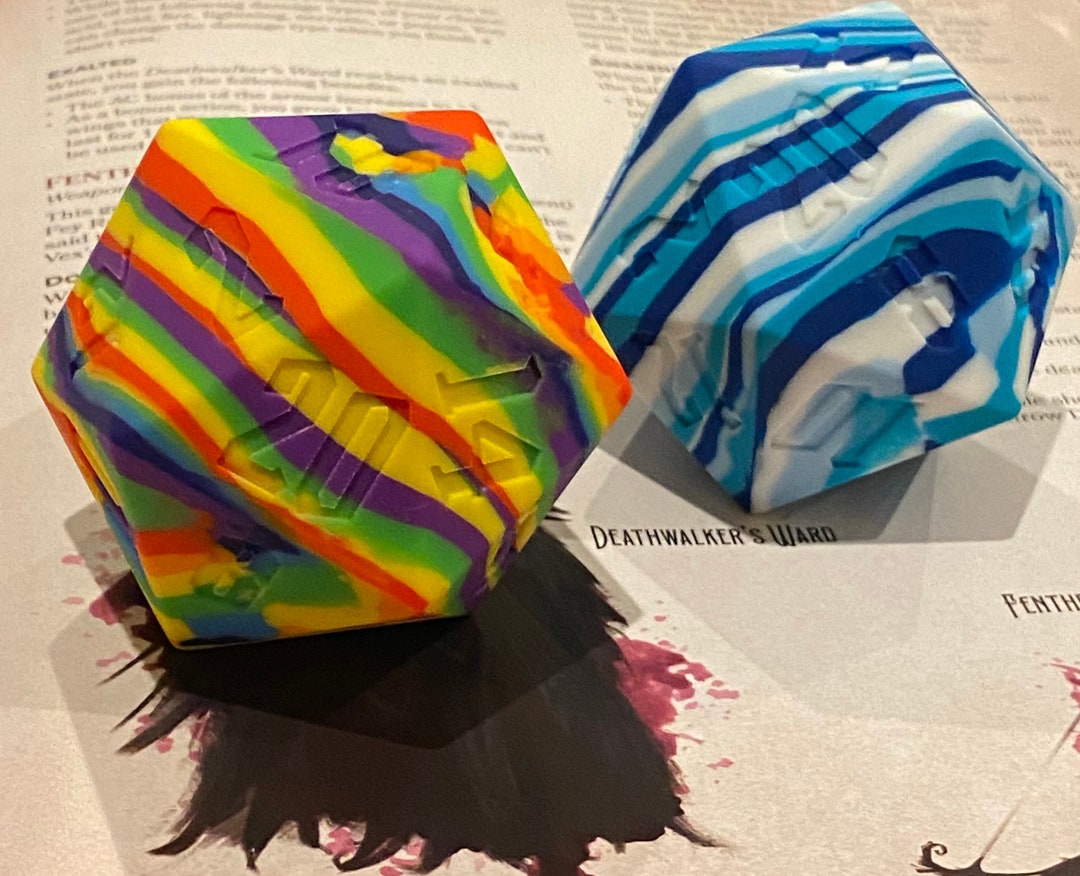 Resilient Sphere - NEW Brightly Striped Silicone Chonk D20s! Very ...