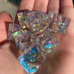 Dunamancy Prismatic and Multi-dimensional Sharp Edge Clear Resin Dice ...