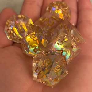 Dunamancy Prismatic and Multi-dimensional Sharp Edge Clear Resin Dice ...