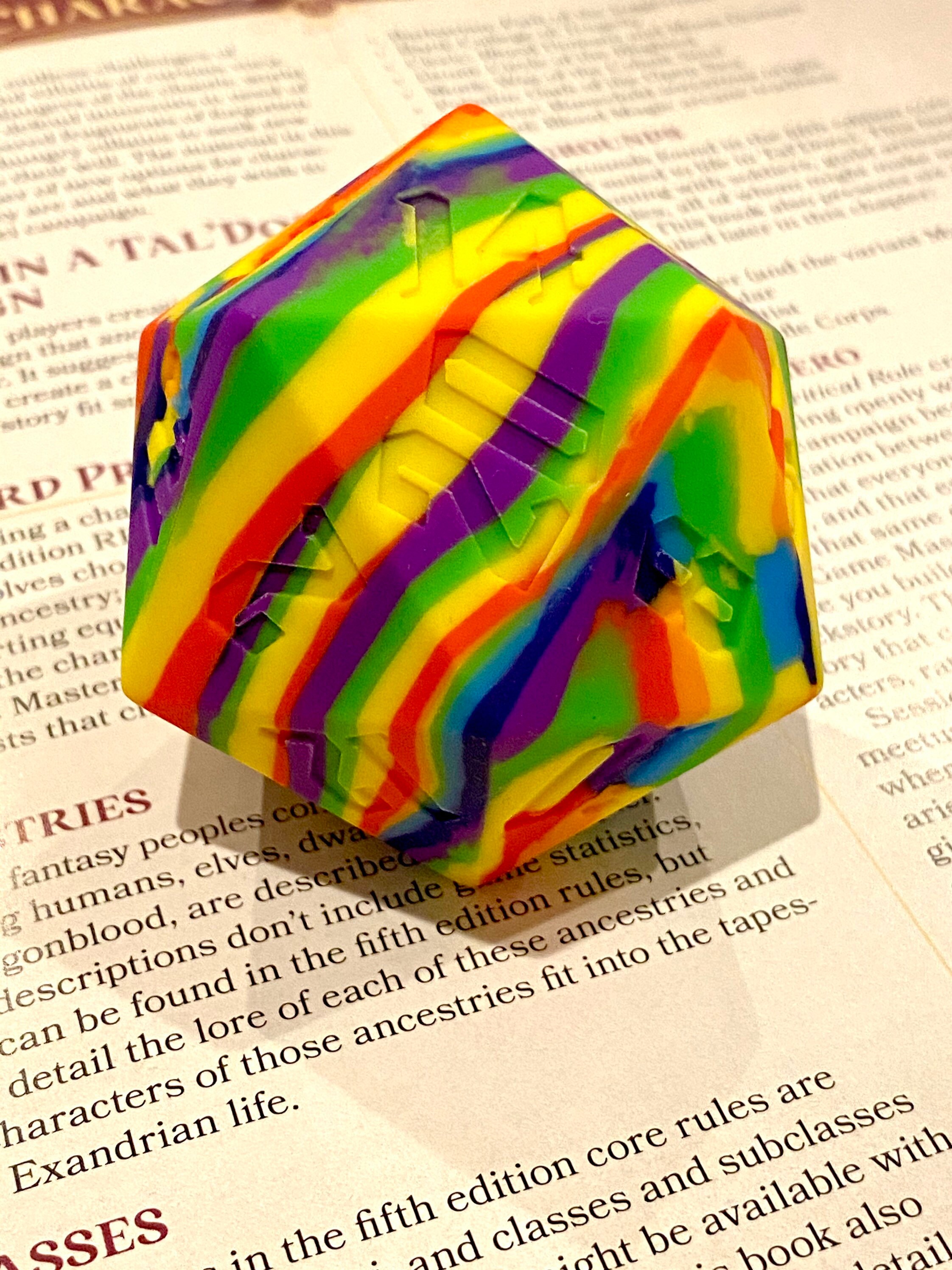 Resilient Sphere NEW Brightly Striped Silicone Chonk D20s - Etsy
