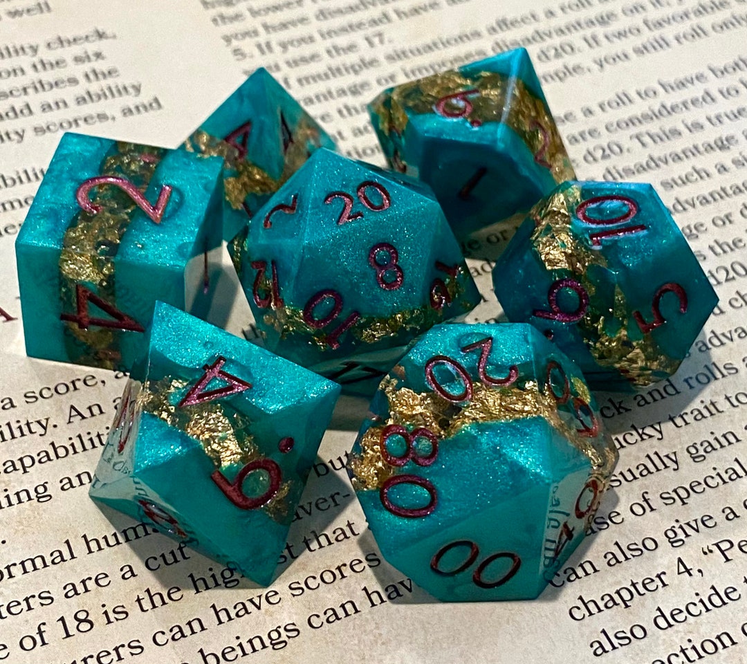 Alchemy II NEW Glittering Layered Sharp Edge Dice Set Full 7 Piece ...