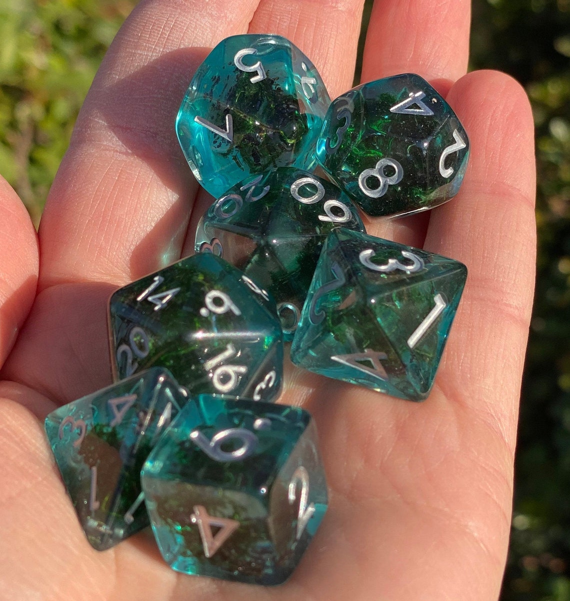 Control Water Smooth and Mysterious Deep Teal Resin Dice Set | Etsy