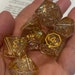 Arcane Gate Sparkling Prismatic Foil Effect Dice Set Golden Translucent ...
