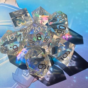 Dunamancy Prismatic and Multi-dimensional Sharp Edge Clear Resin Dice ...