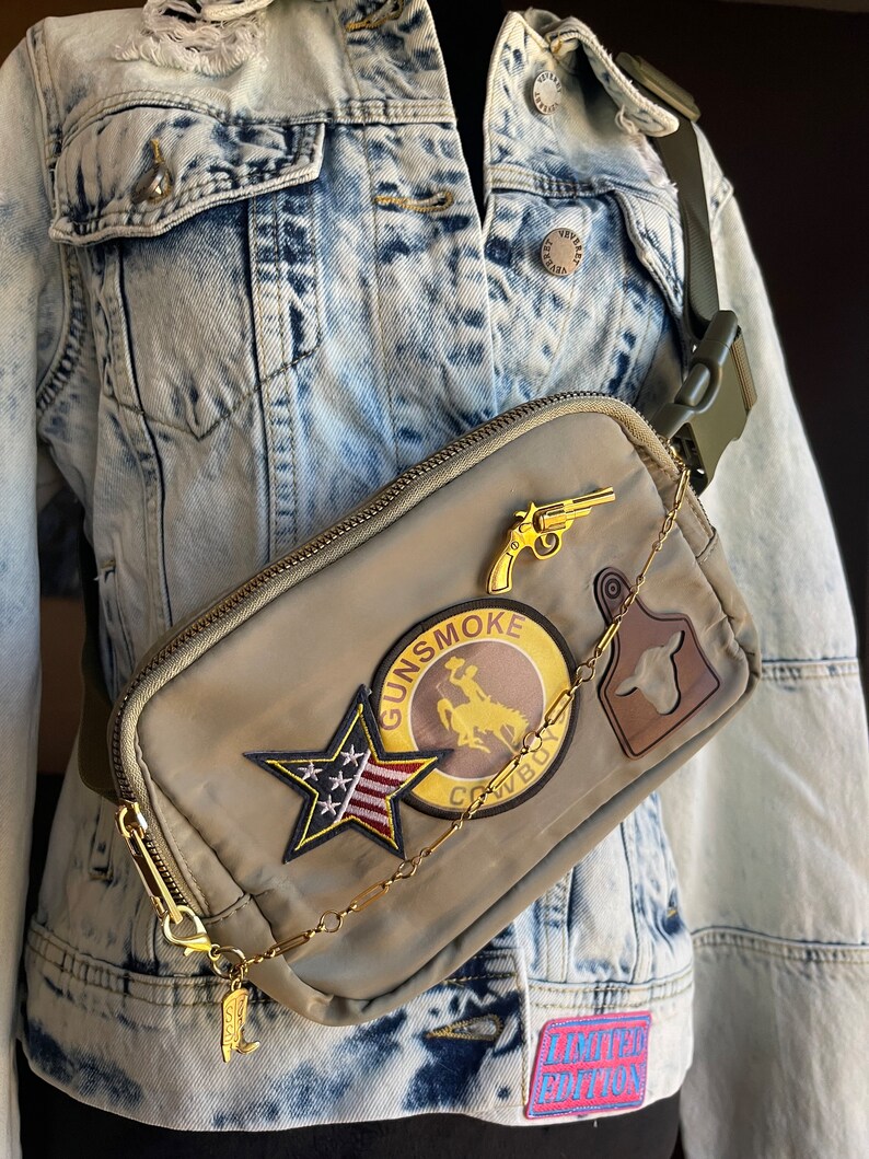 Gunsmoke Cowboy - Patch CROSSBODY / WAIST BAG. One-of-a-kind - Etsy