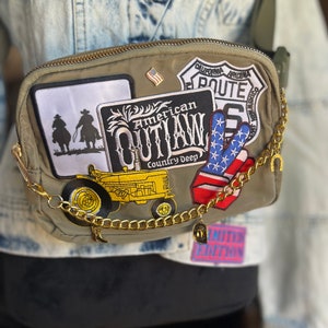 Outlaw Patch CROSSBODY / WAIST BAG. One-of-a-kind - Etsy