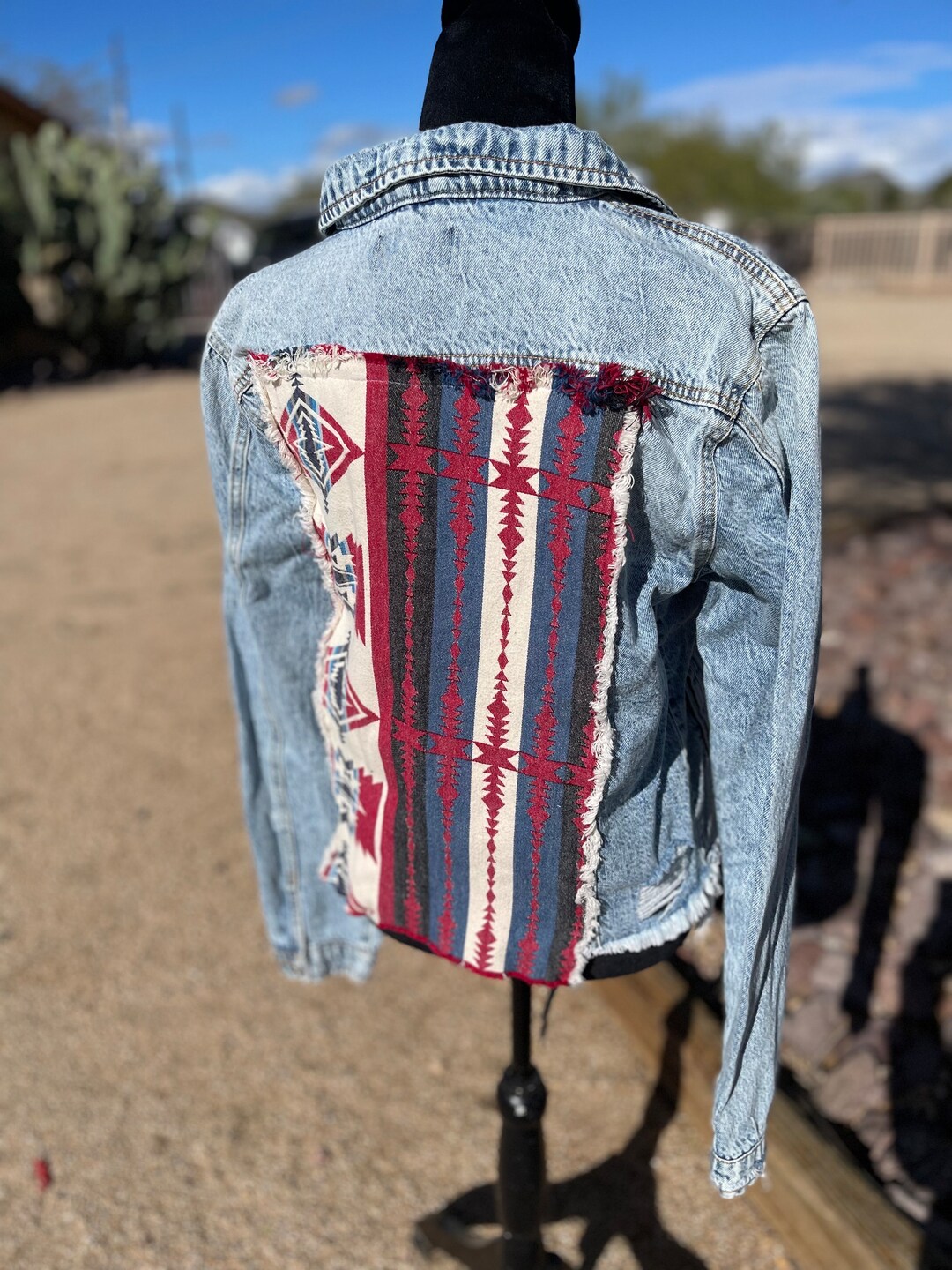 Aztec Denim Jacket - Etsy