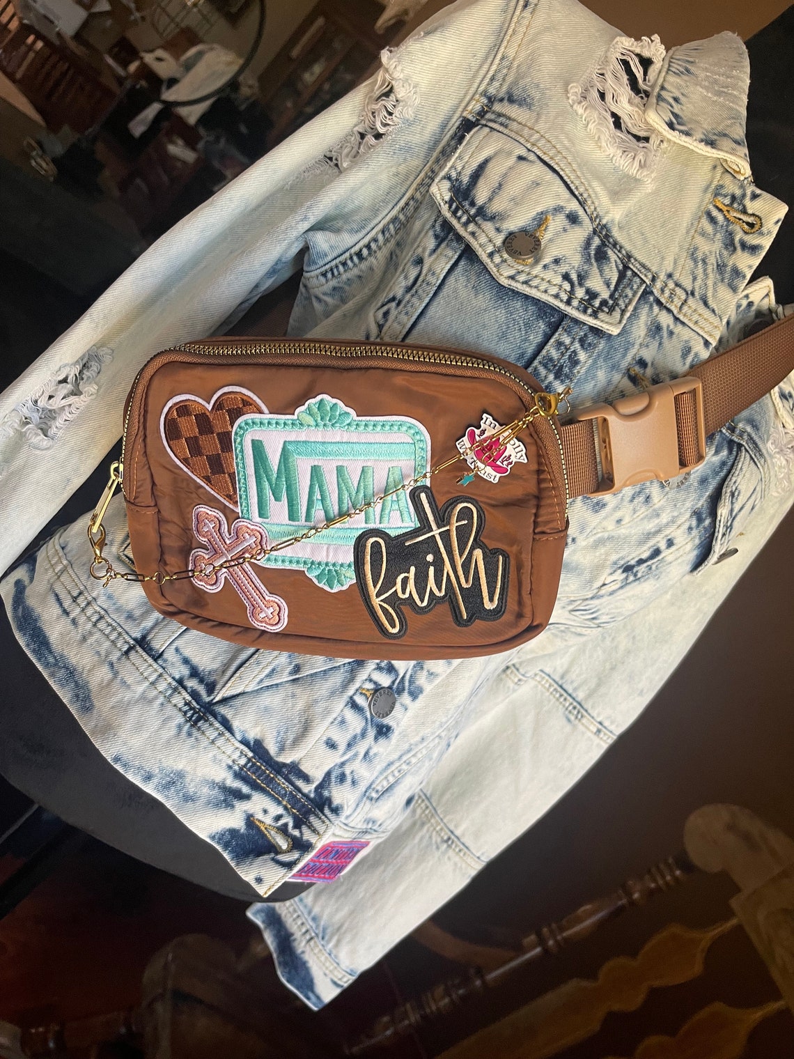 Faith Patch CROSSBODY / WAIST BAG. One-of-a-kind - Etsy