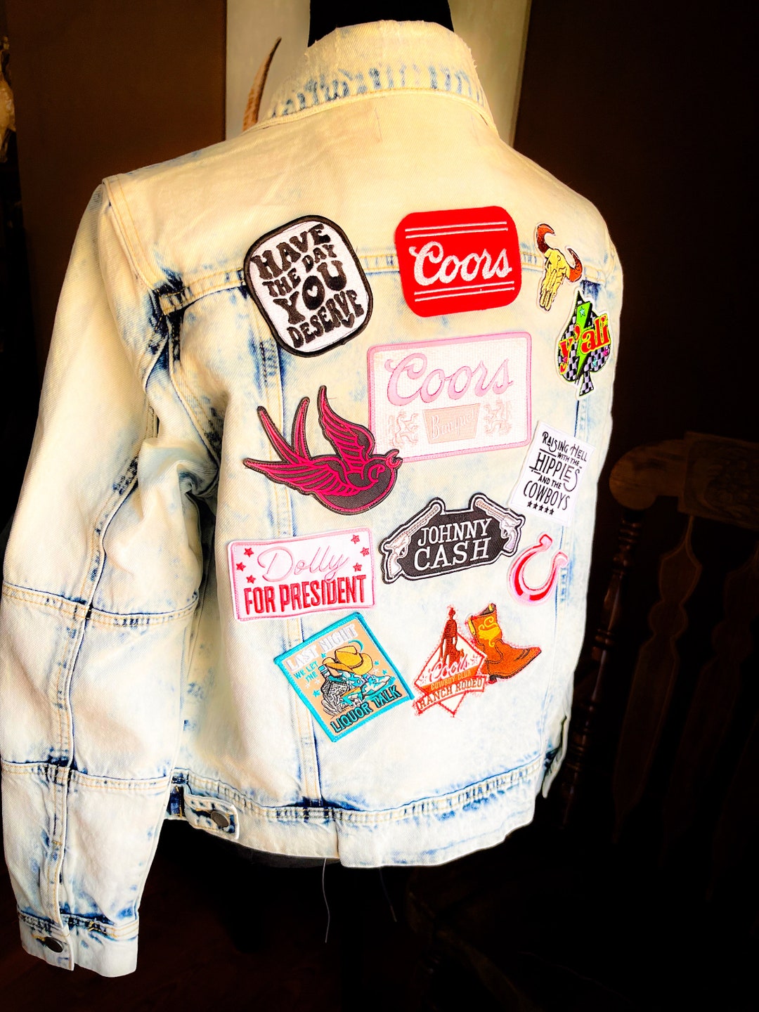 Coors Banquet Beer -patch Denim Jacket - Etsy