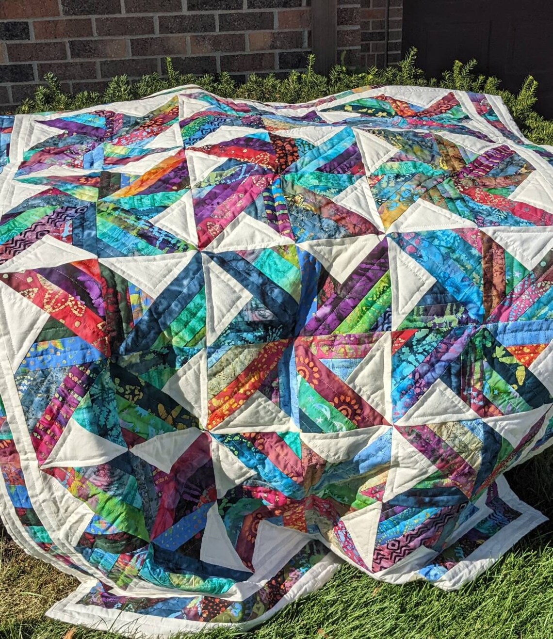 Dancing Pinwheels 55 X 70 Hand Quilted - Etsy